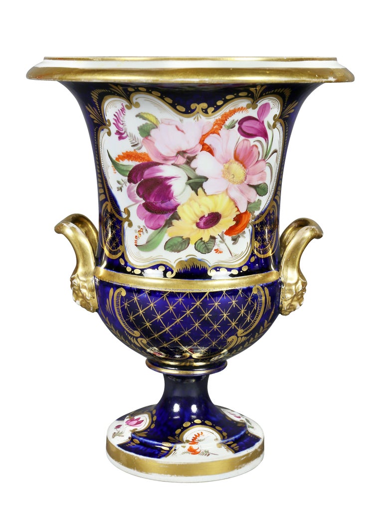 Set of Three Regency Pottery Urn Form Vases at 1stDibs