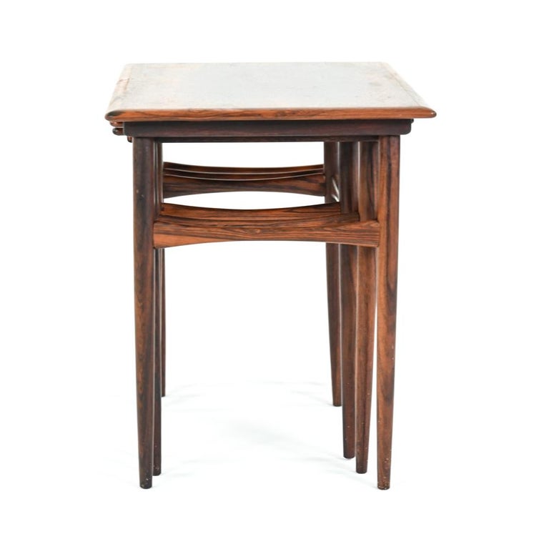 Set of Three Rosewood Nesting Tables by Poul Hundevad, c. 1960's For ...