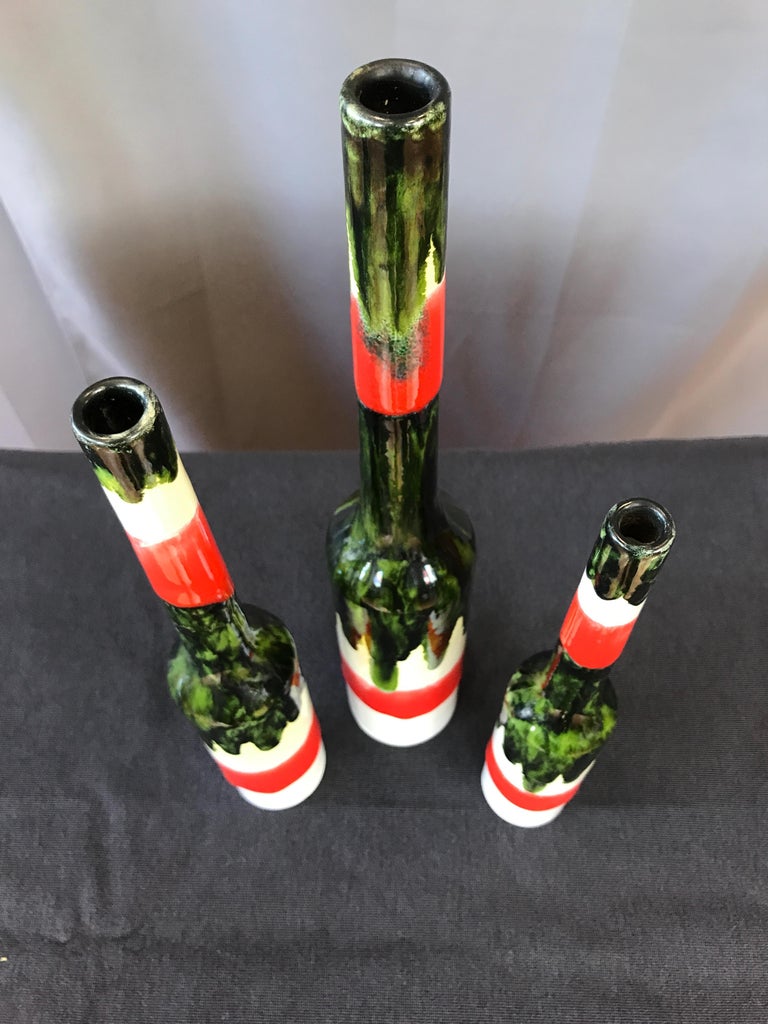 Set Of Three San Polo Ceramic Vases For Sale at 1stDibs