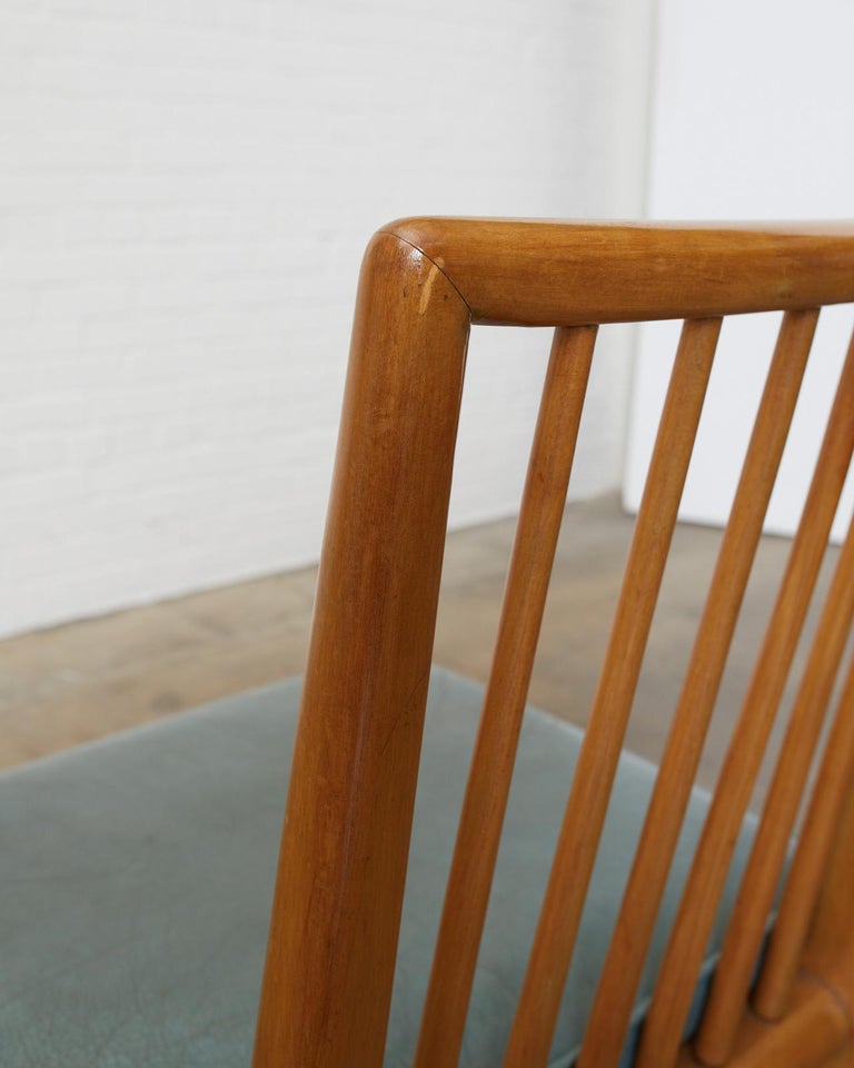 Set of Three Scandinavian Modern Spindle Back Chairs For Sale at 1stDibs