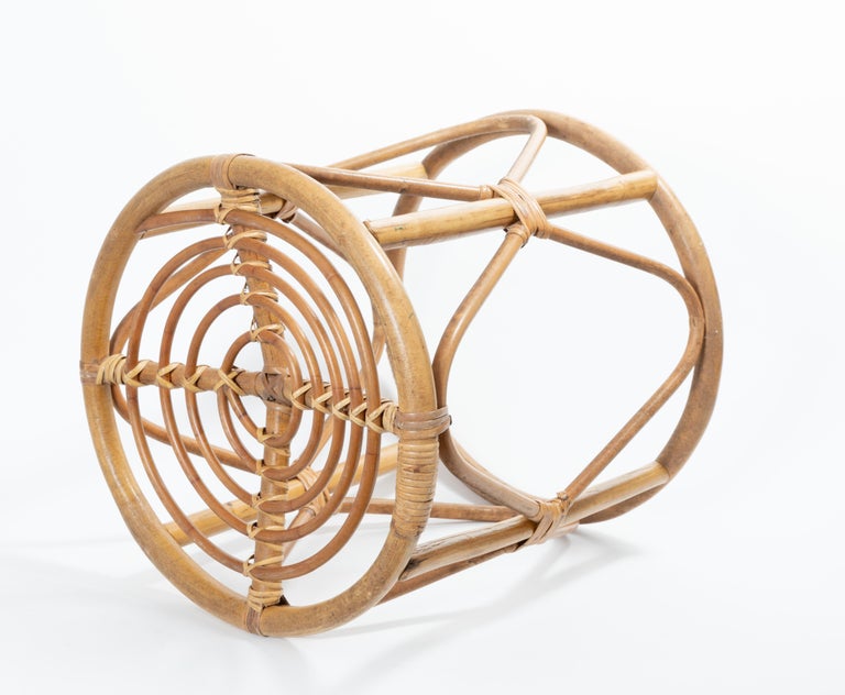 Set of Three Stacking Bamboo Stools at 1stDibs