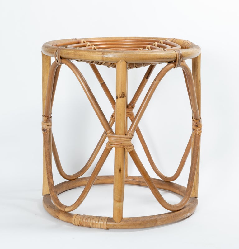 Set of Three Stacking Bamboo Stools at 1stDibs