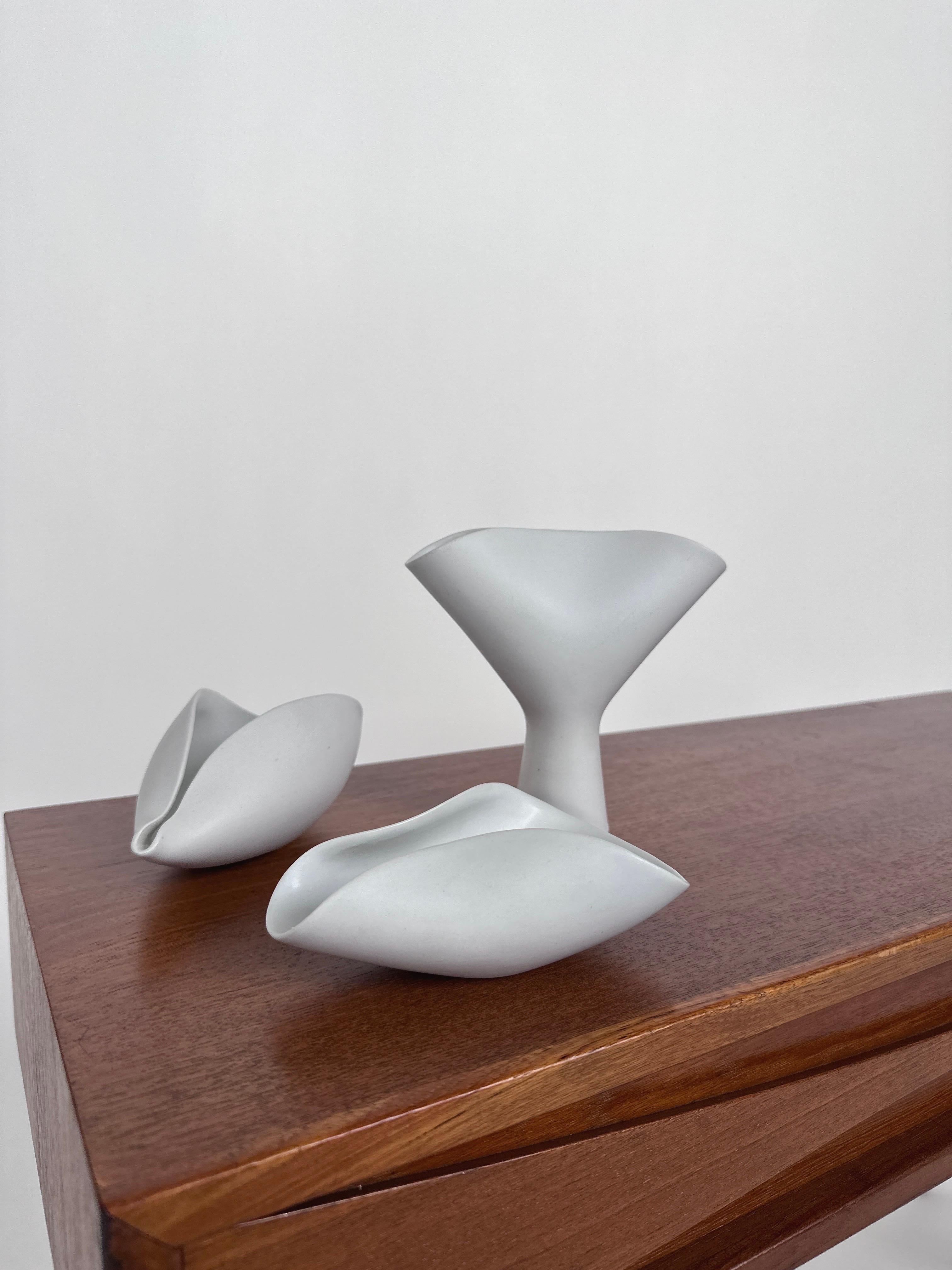 Set of Three Stig Lindberg Stoneware Vase and Bowls Veckla Gustavsberg ...