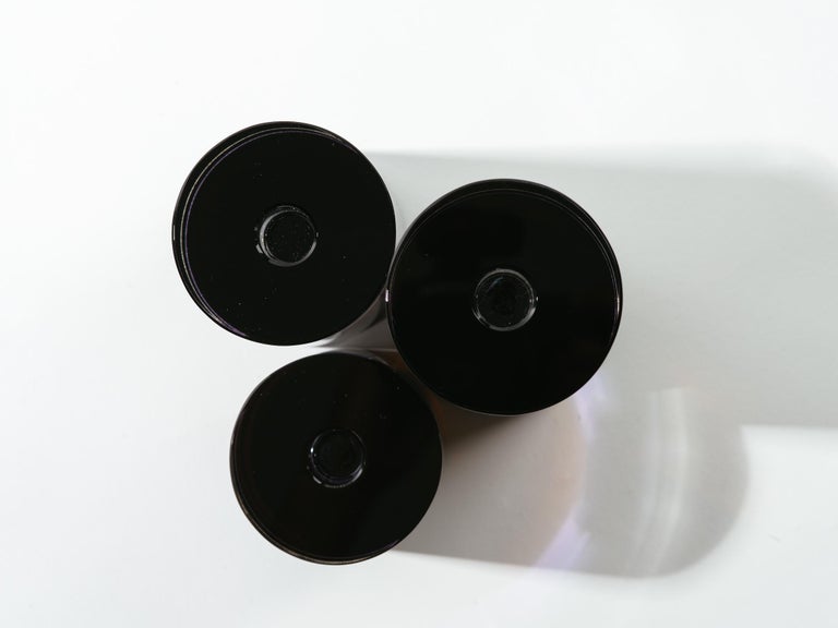 Set of Three Veritas Gelato Ombre Glass Column Candlesticks For Sale at ...
