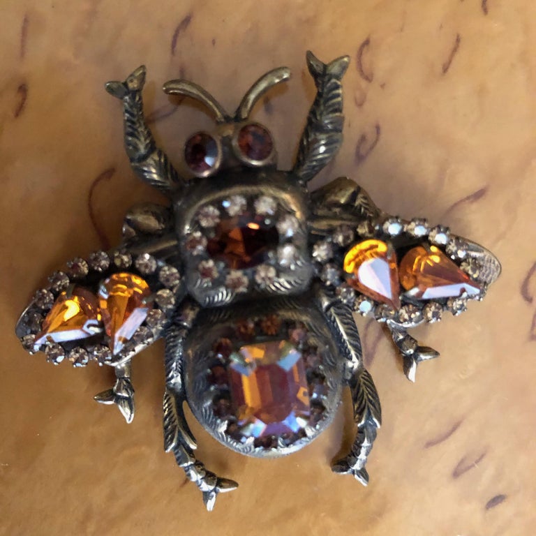 Set of Three Vintage Insect Brooches For Sale at 1stDibs