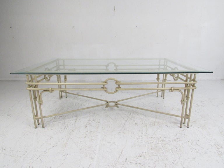 Set of Three Vintage Iron Frame Tables For Sale at 1stDibs