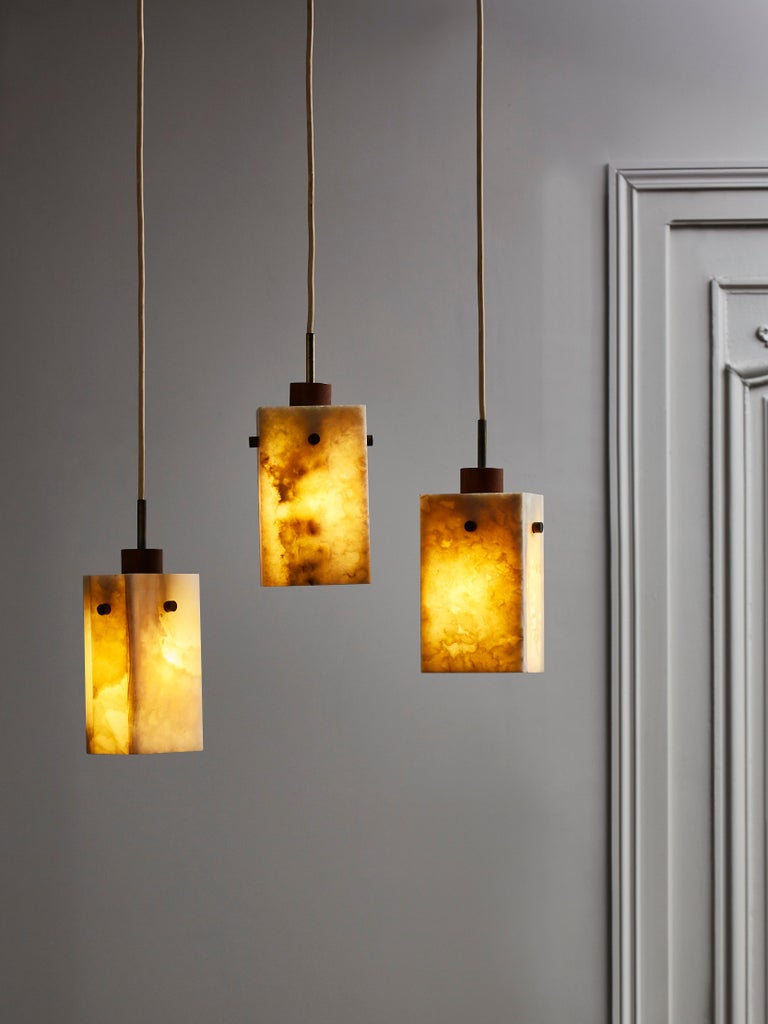 Set of Three Vintage Onyx Pendants For Sale at 1stDibs