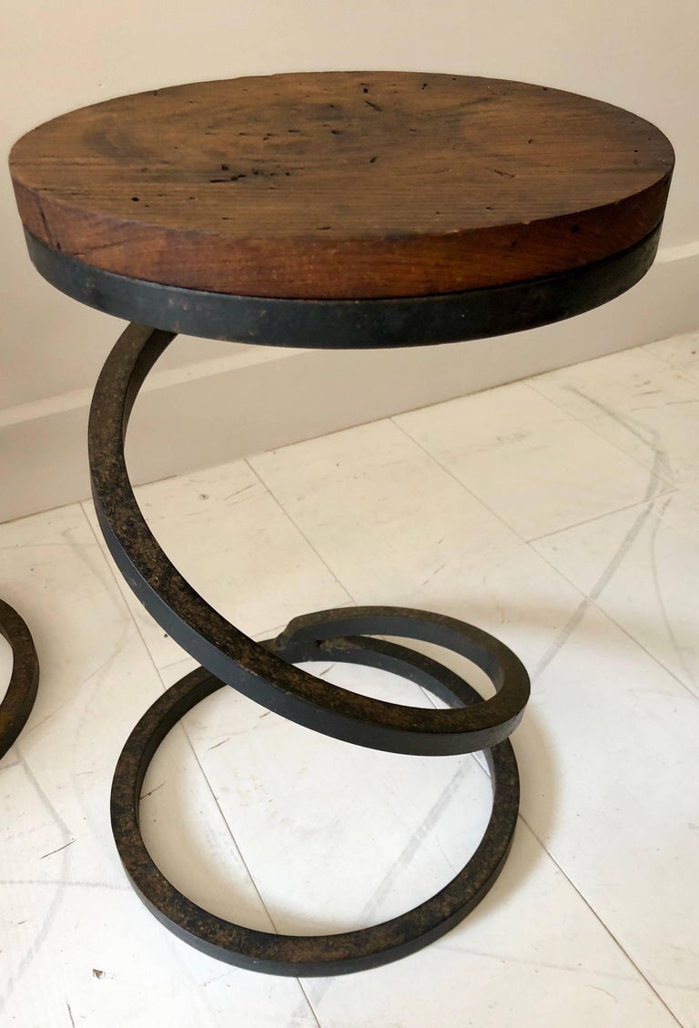 Set of Three Vintage "Spring" Tables For Sale at 1stDibs