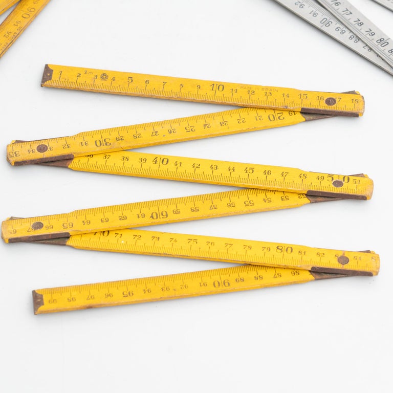 Set of Three Vintage Wooden Measuring Sticks, circa 1950 For Sale at ...