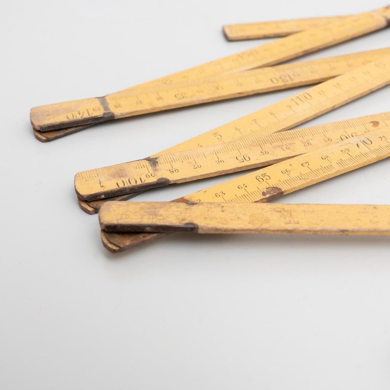 Set of Three Vintage Wooden Measuring Sticks, circa 1950 For Sale at ...