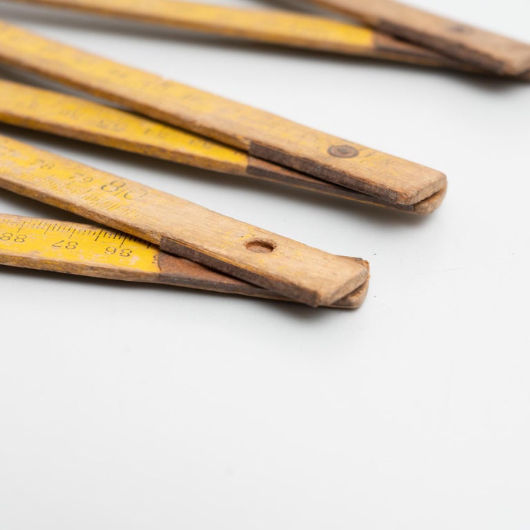 Set of Three Vintage Wooden Measuring Sticks, circa 1950 For Sale at ...