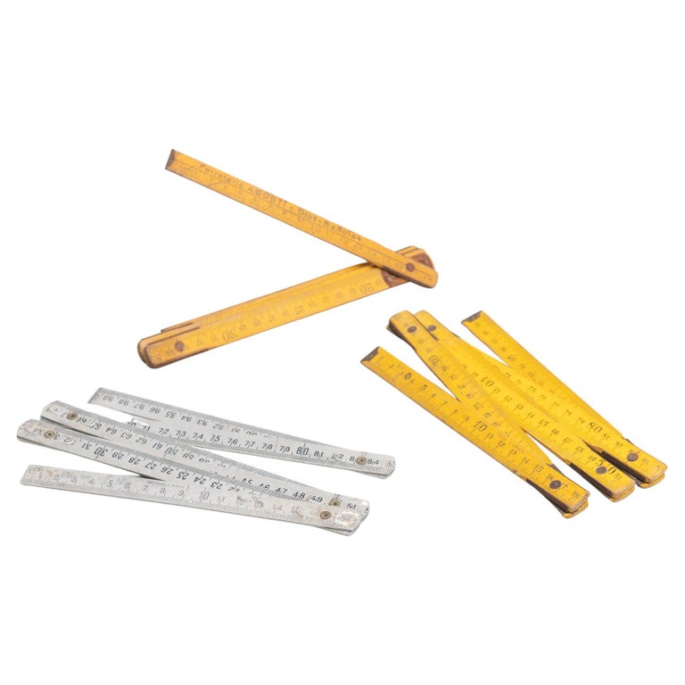 Set of Three Vintage Wooden Measuring Sticks, circa 1950 For Sale at ...