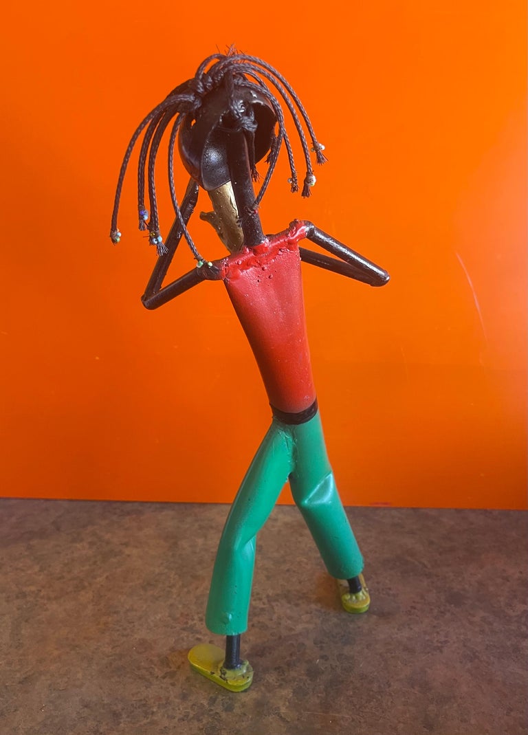 Set of Three Welded Steel Rastafarian Musicians For Sale at 1stDibs