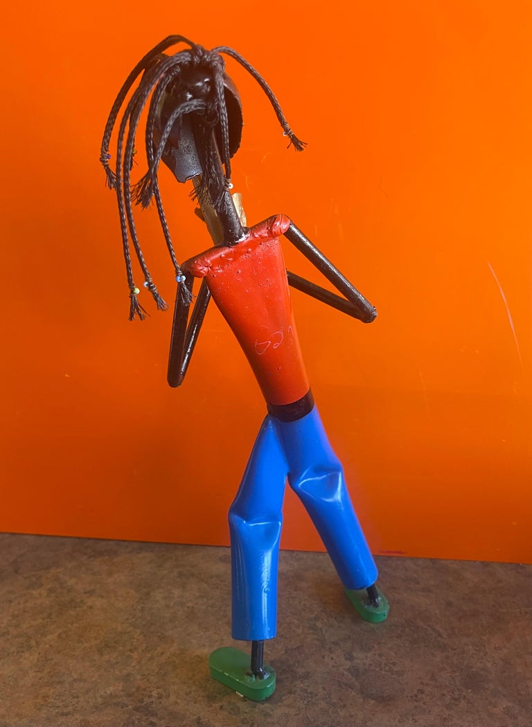 Set of Three Welded Steel Rastafarian Musicians For Sale at 1stDibs