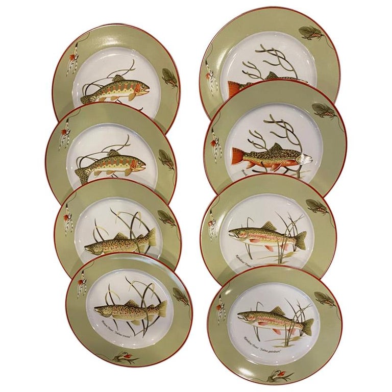 Set of Tiffany and Co. Trout Dinner Plates at 1stDibs