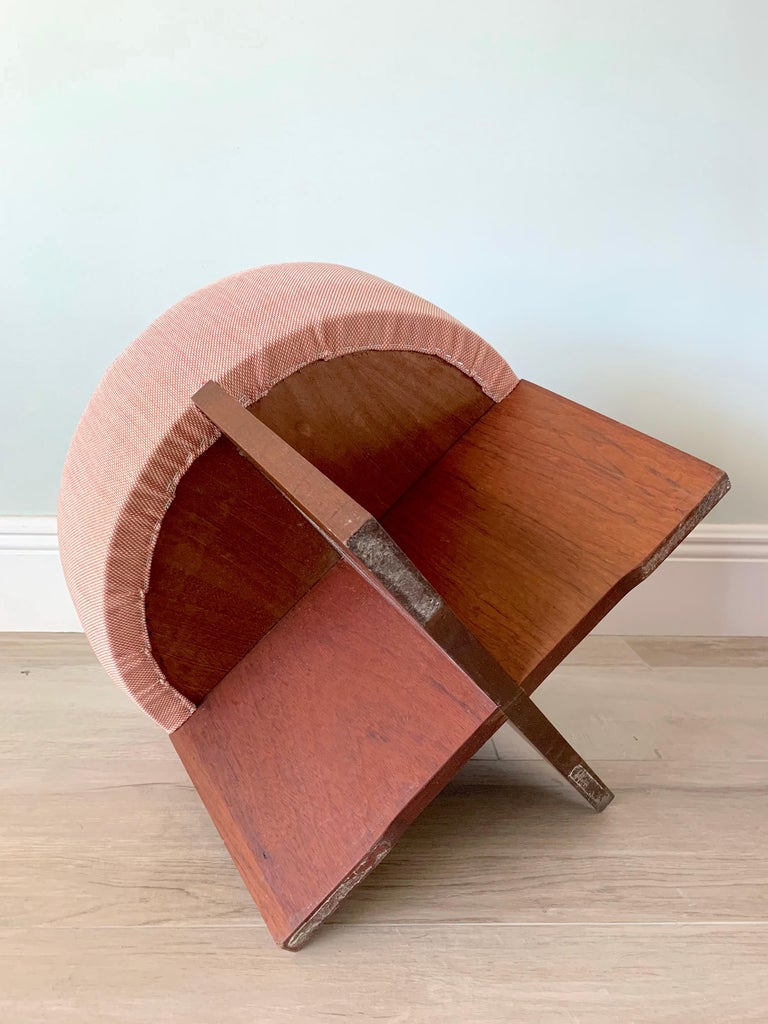 Set of Two Mid-Century Modern Stools in Mahogany, USA, 1950s at 1stDibs