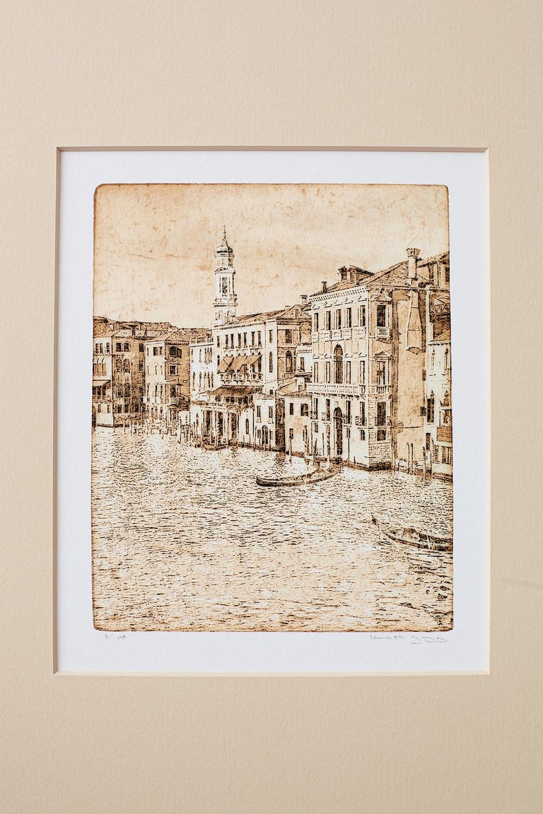 Set of Twelve Architectural Landscape Etchings by Kenneth Gregg at 1stDibs