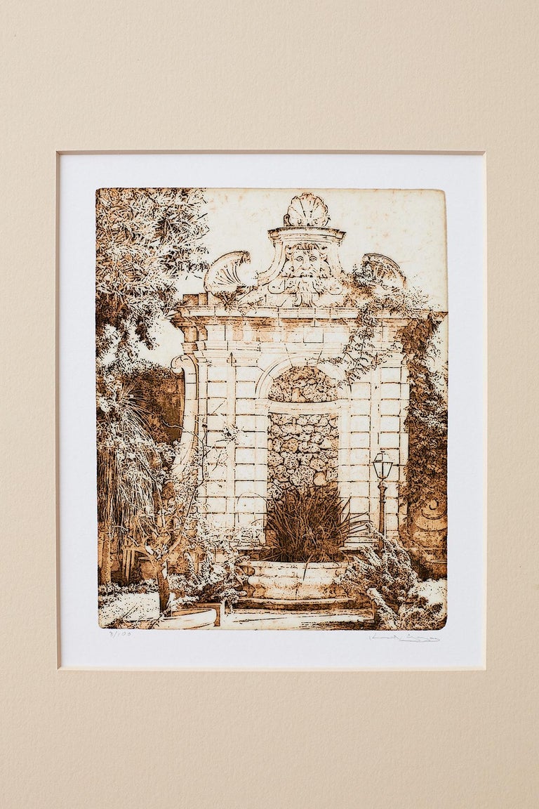 Set of Twelve Architectural Landscape Etchings by Kenneth Gregg at 1stDibs