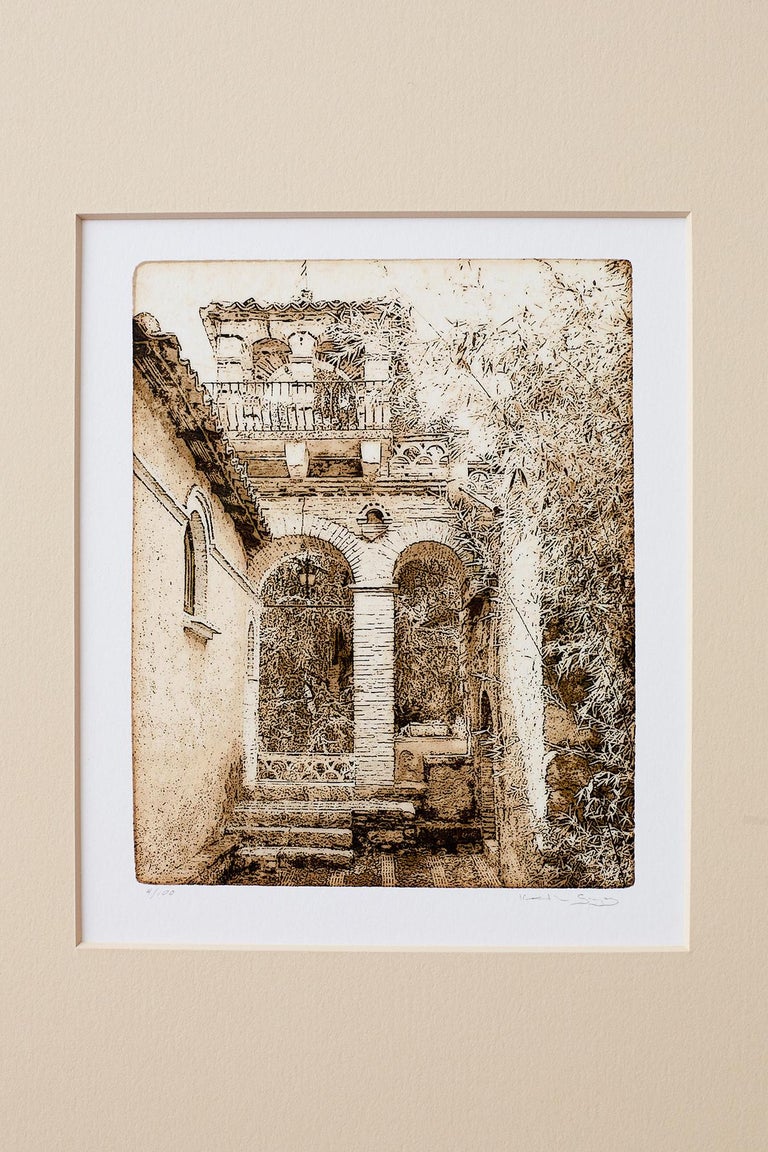 Set of Twelve Architectural Landscape Etchings by Kenneth Gregg at 1stDibs