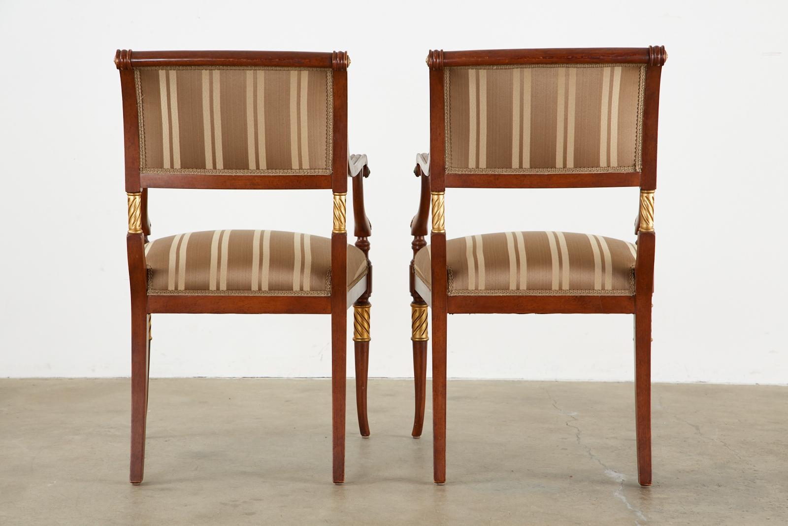 Set of Twelve English Regency Style Mahogany Dining Chairs at 1stDibs