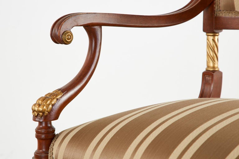 Set of Twelve English Regency Style Mahogany Dining Chairs at 1stDibs