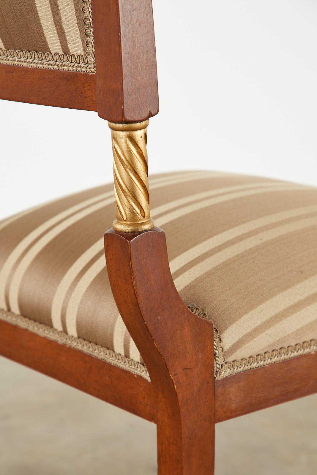 Set of Twelve English Regency Style Mahogany Dining Chairs at 1stDibs