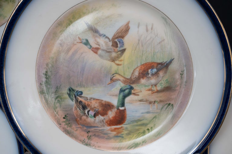 Set of Twelve Exquisite Limoges Game Bird Plates Marked Limoges France ...