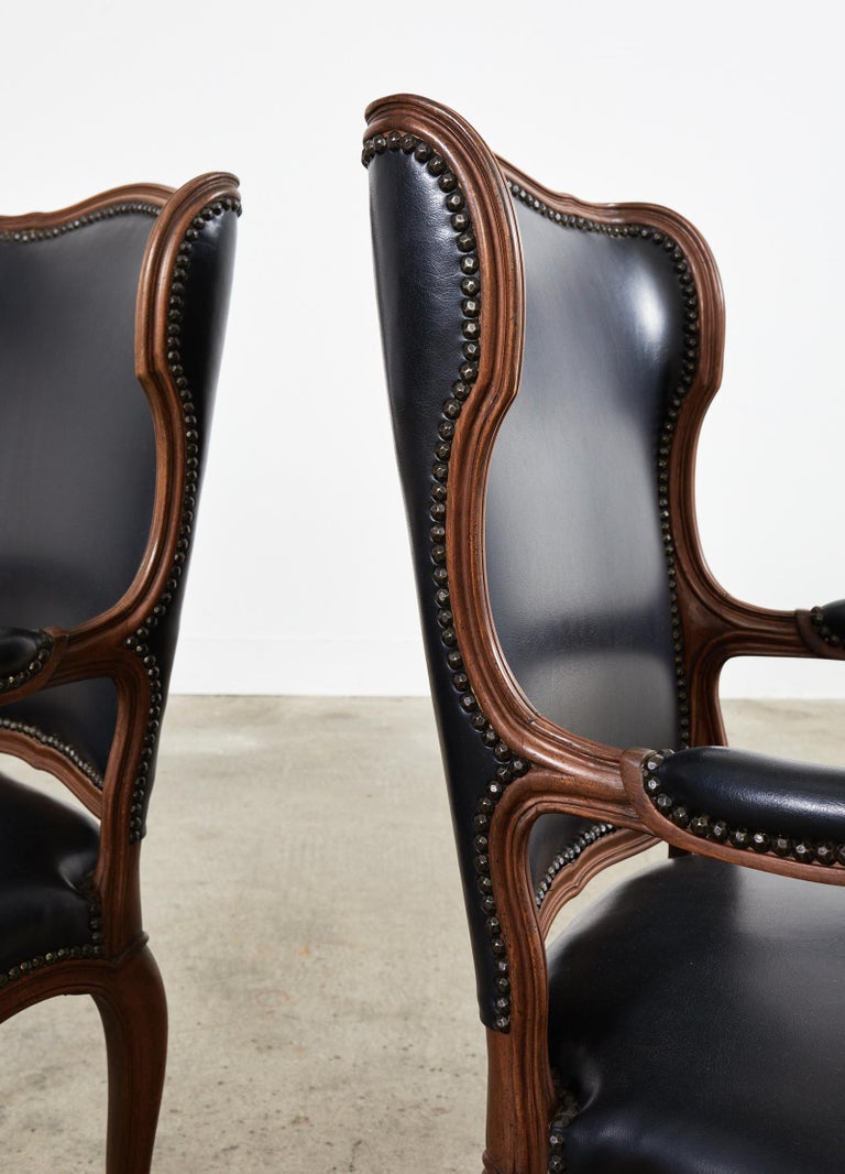 Set of Twelve French Louis XV Style Walnut Dining Chairs For Sale at ...