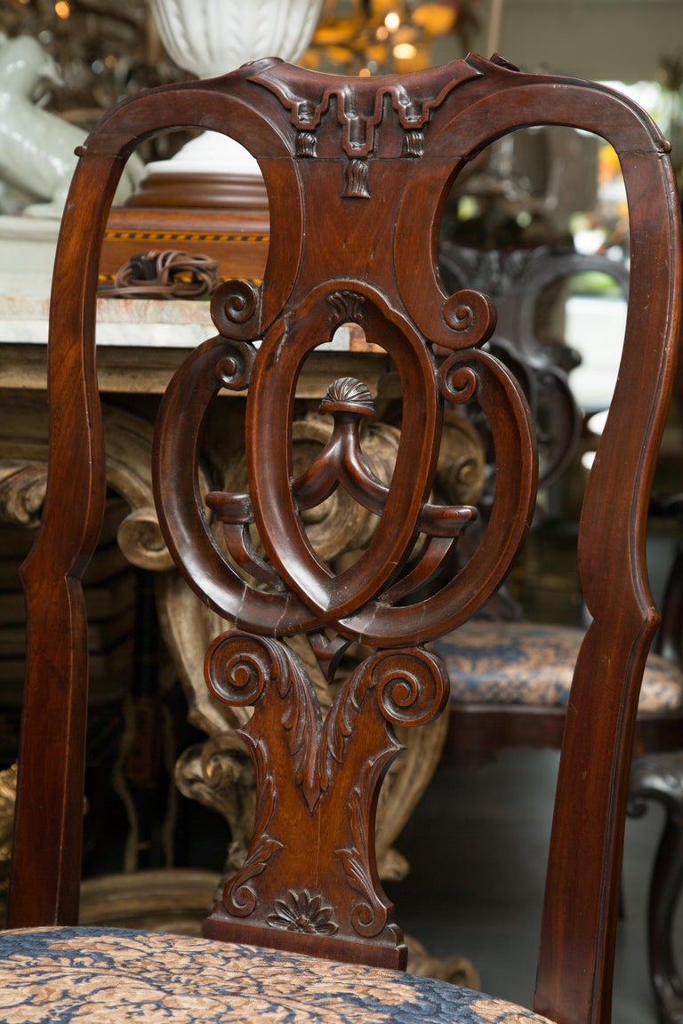 Set of Twelve George II Style Dining Chairs For Sale at 1stDibs