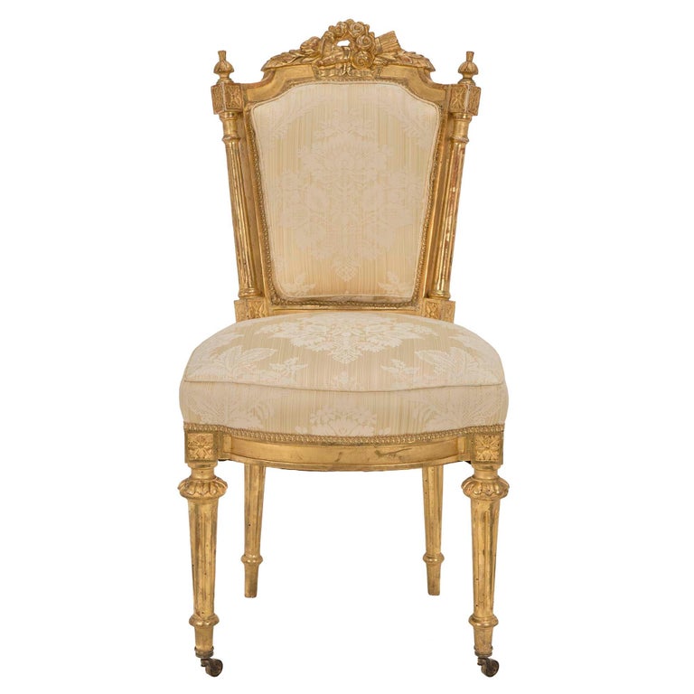 Set of Twelve Italian Early 19th Century Louis XVI Style Giltwood ...