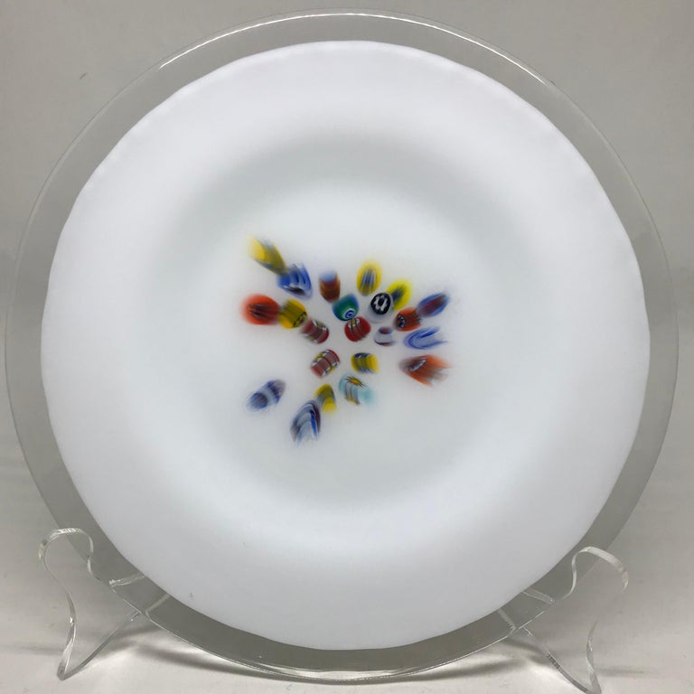 Set of Twelve Italian Modern Glass Dessert Plates at 1stDibs