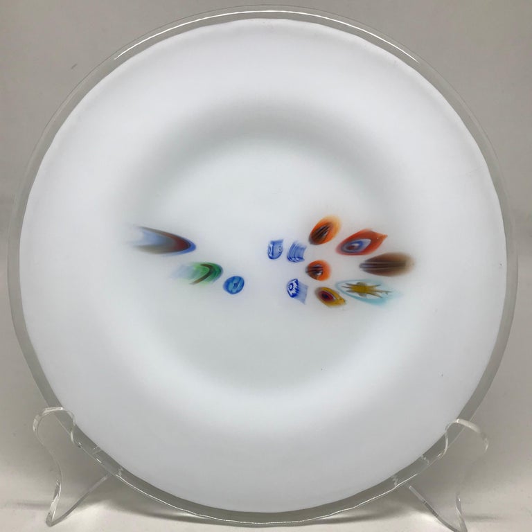 Set of Twelve Italian Modern Glass Dessert Plates at 1stDibs