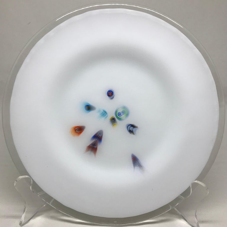Set of Twelve Italian Modern Glass Dessert Plates at 1stDibs