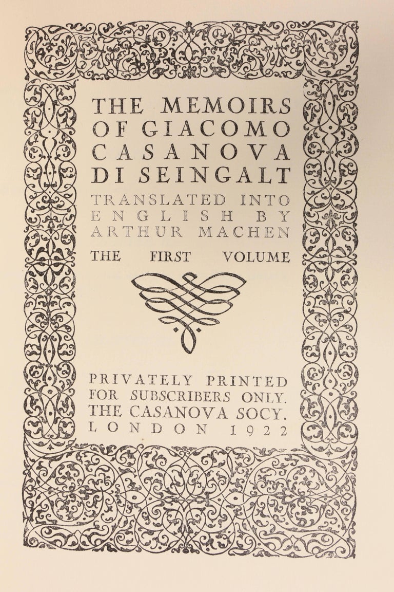 Set of 12 Leather Bound Volumes, Memoirs Casanova at 1stDibs