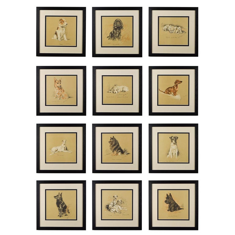 Set of Twelve Lucy Dawson Dogs For Sale at 1stDibs | lucy dawson artist ...