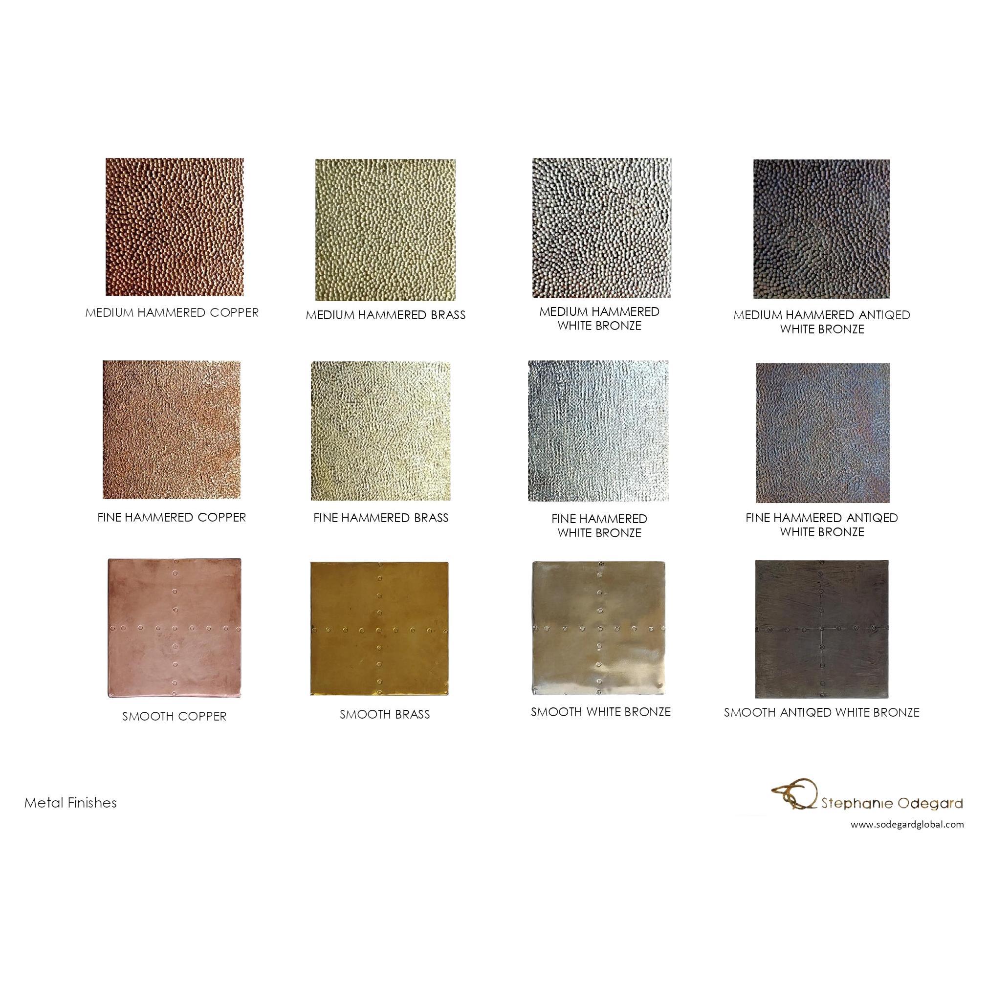 Set of Twelve Metal Cladding Samples Over Wood or MDF by Stephanie ...