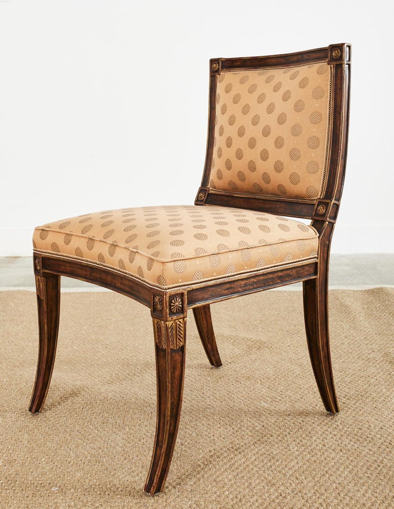 Set of Twelve Regency Dining Chairs by Minton-Spidell at 1stDibs