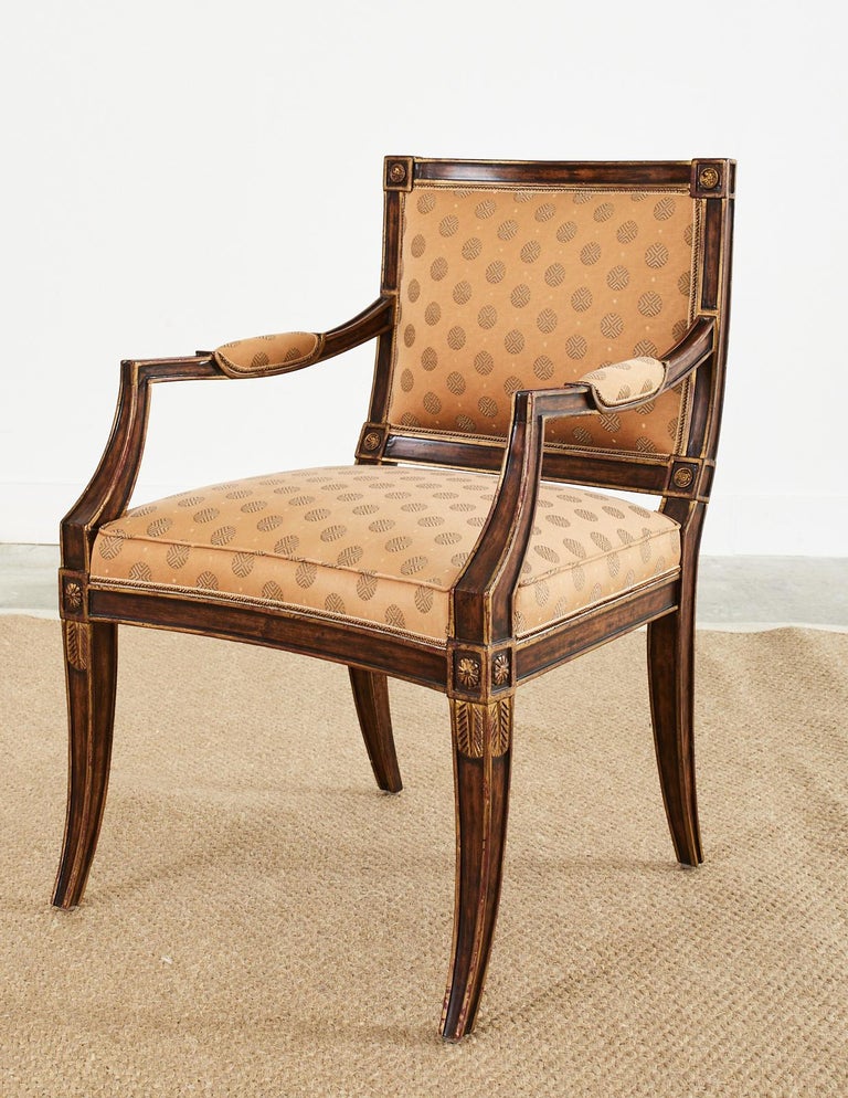Set of Twelve Regency Dining Chairs by Minton-Spidell at 1stDibs