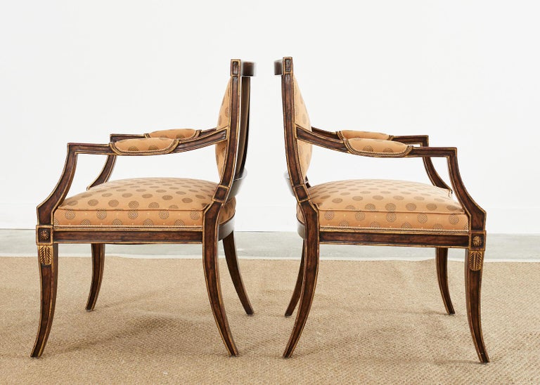 Set of Twelve Regency Dining Chairs by Minton-Spidell at 1stDibs