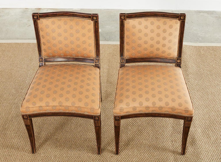 Set of Twelve Regency Dining Chairs by Minton-Spidell at 1stDibs