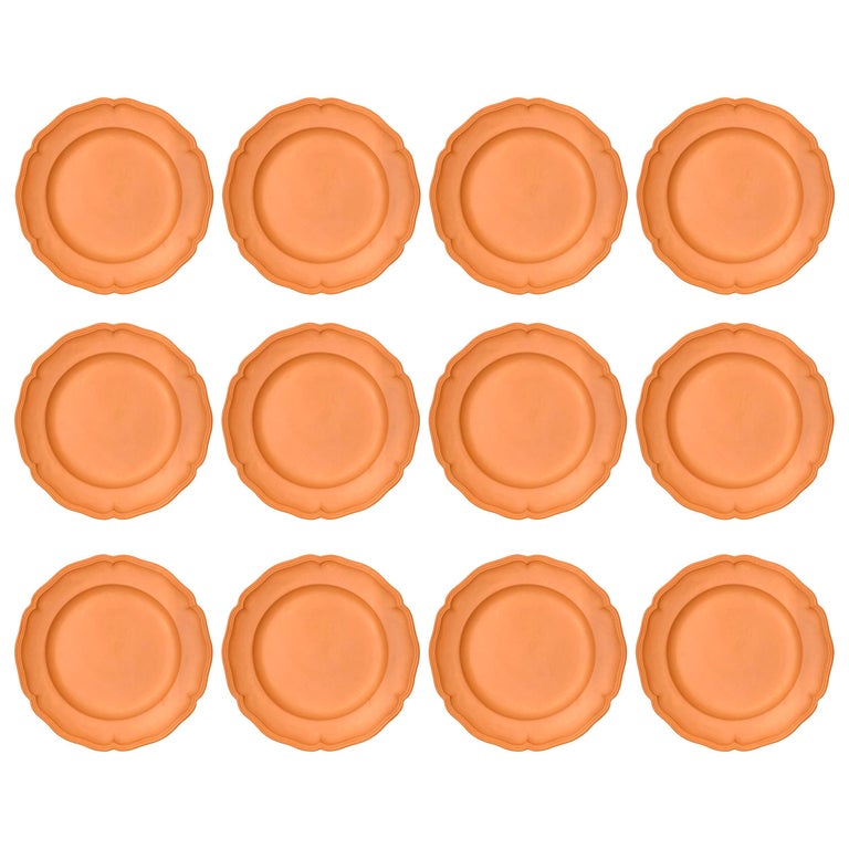 Set of Ten Terracotta Dinner Plates For Sale at 1stDibs | terracotta ...