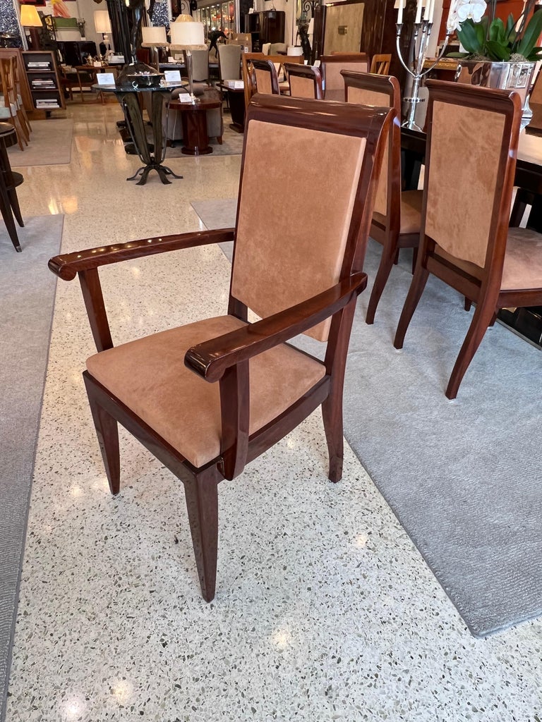 Art Deco Set of 12 Dining chairs by Gaston Poisson For Sale at 1stDibs