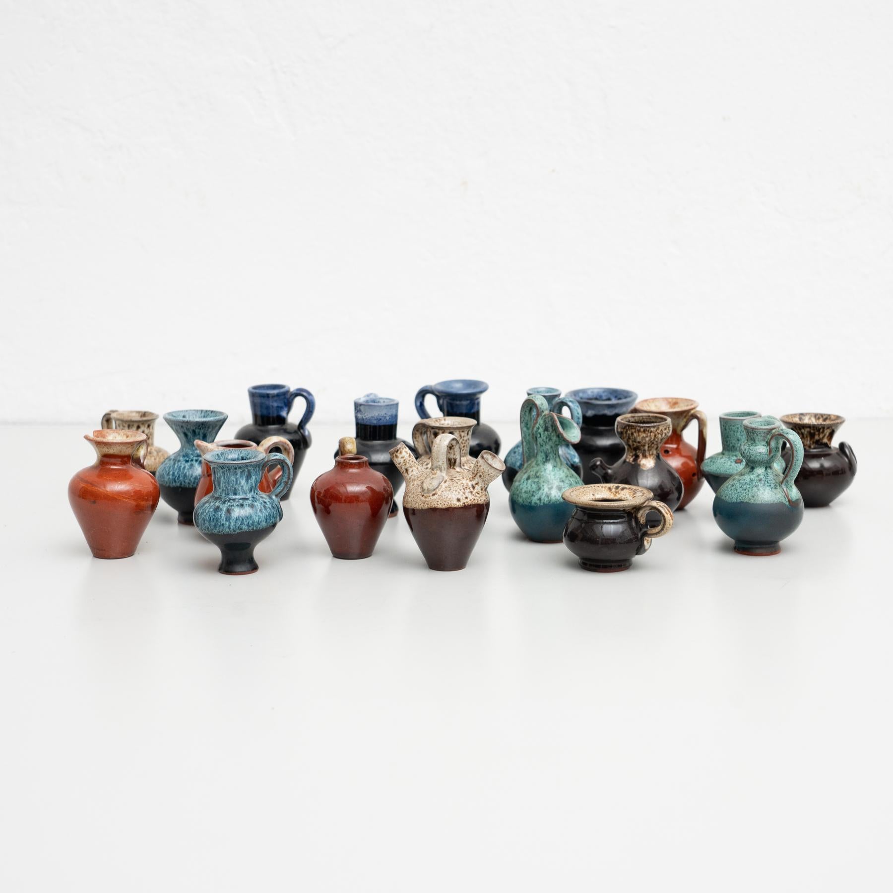 Set of Twenty Ceramic Hand Painted Small Traditional Spanish Vases ...