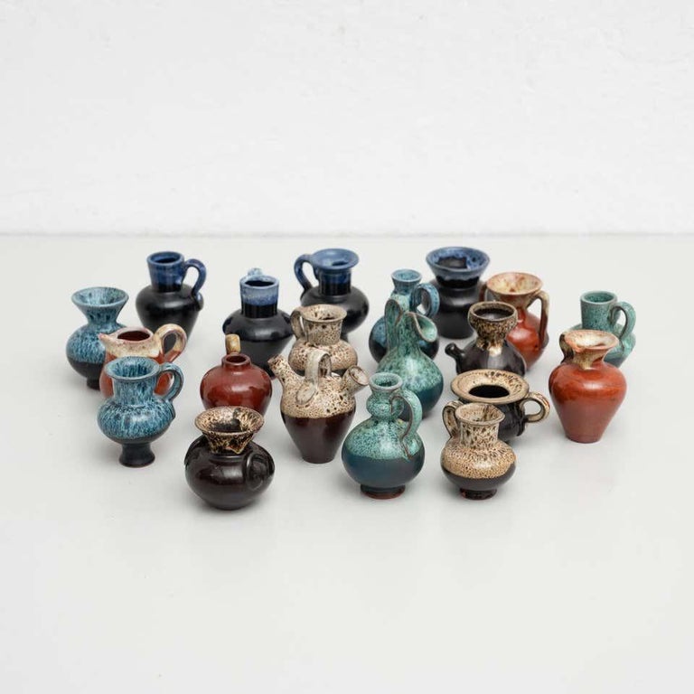 Set of Twenty Ceramic Hand Painted Small Traditional Spanish Vases ...