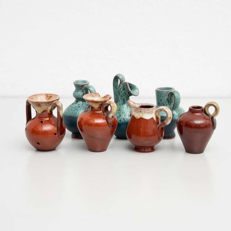 Set of Twenty Ceramic Hand Painted Small Traditional Spanish Vases ...