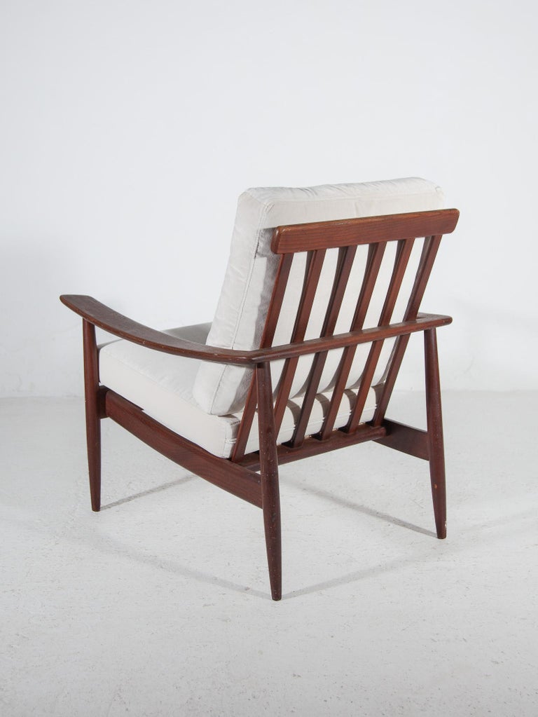 Set of Two 1960s Lounge Arm Chairs 'U' Frame Arms and Back with Tapered ...