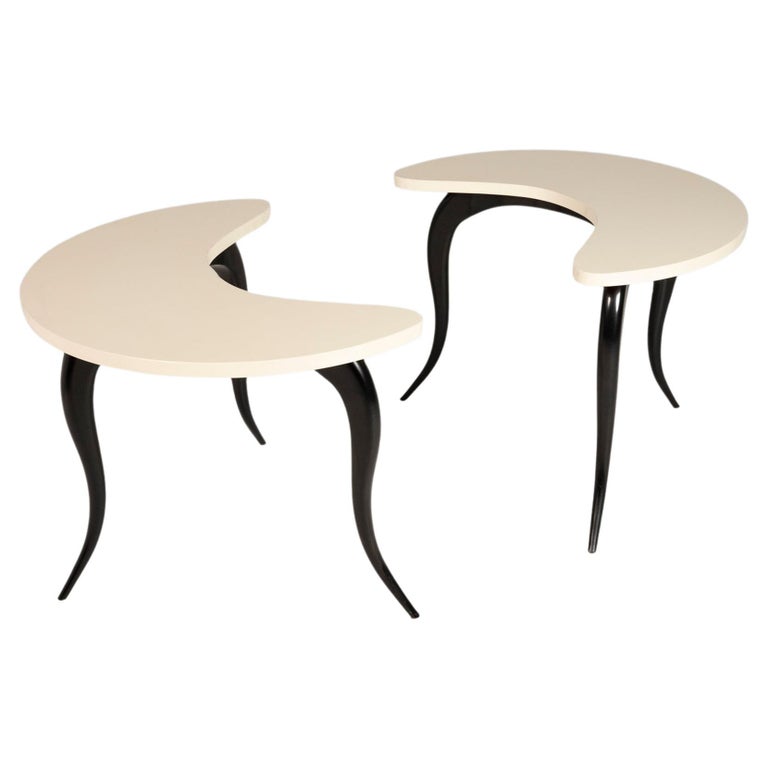 Set of Two '2' Art Deco Spider Leg Side Tables After Osvaldo Borsani, Italy For Sale at 1stDibs