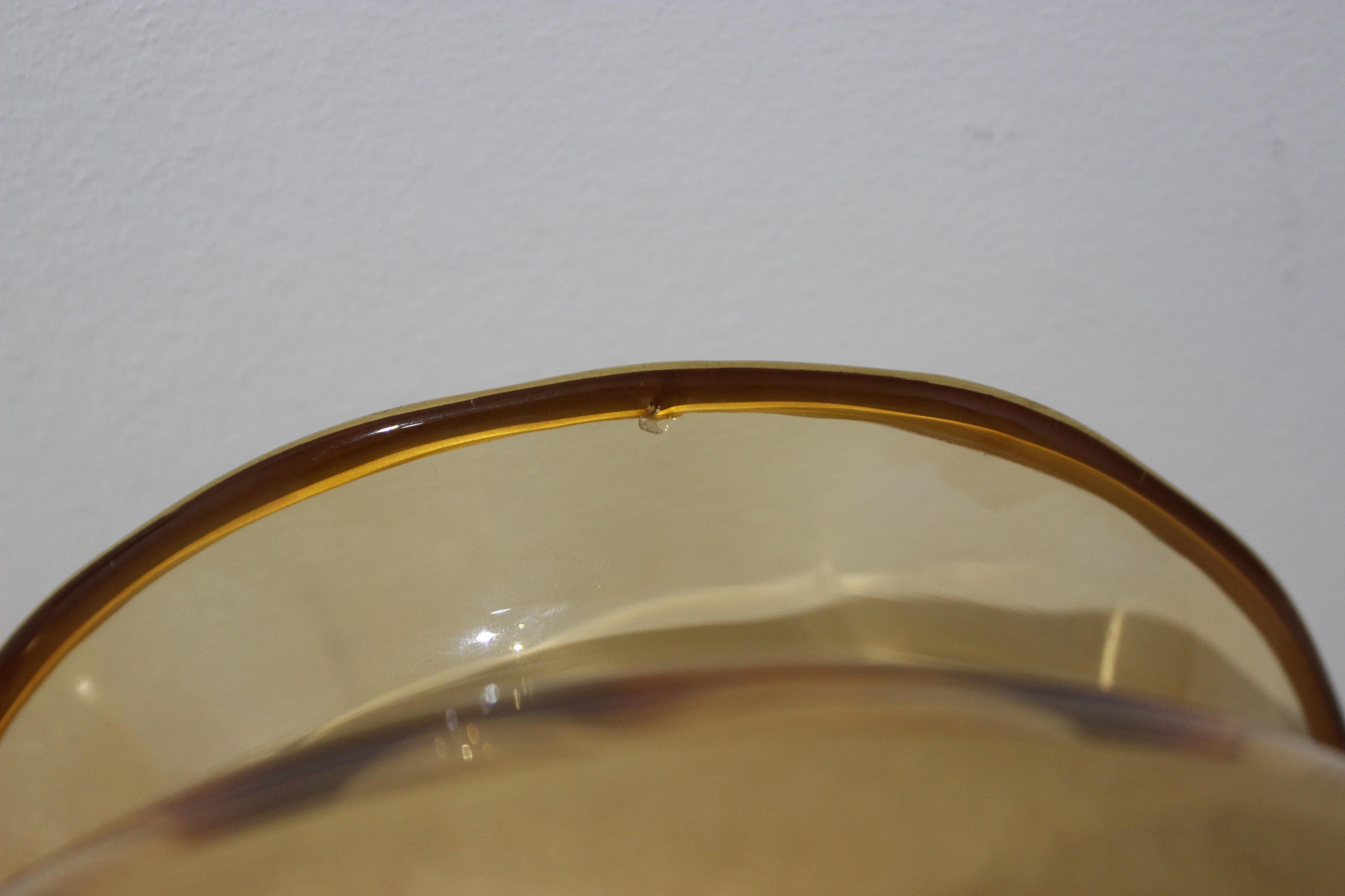 Set of Two Amber Colored Vases by Moser Glassworks at 1stDibs