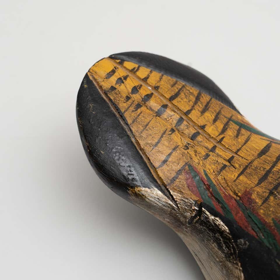 Set of Two Antique Hand-Painted Wooden Duck Figures, circa 1950 For ...