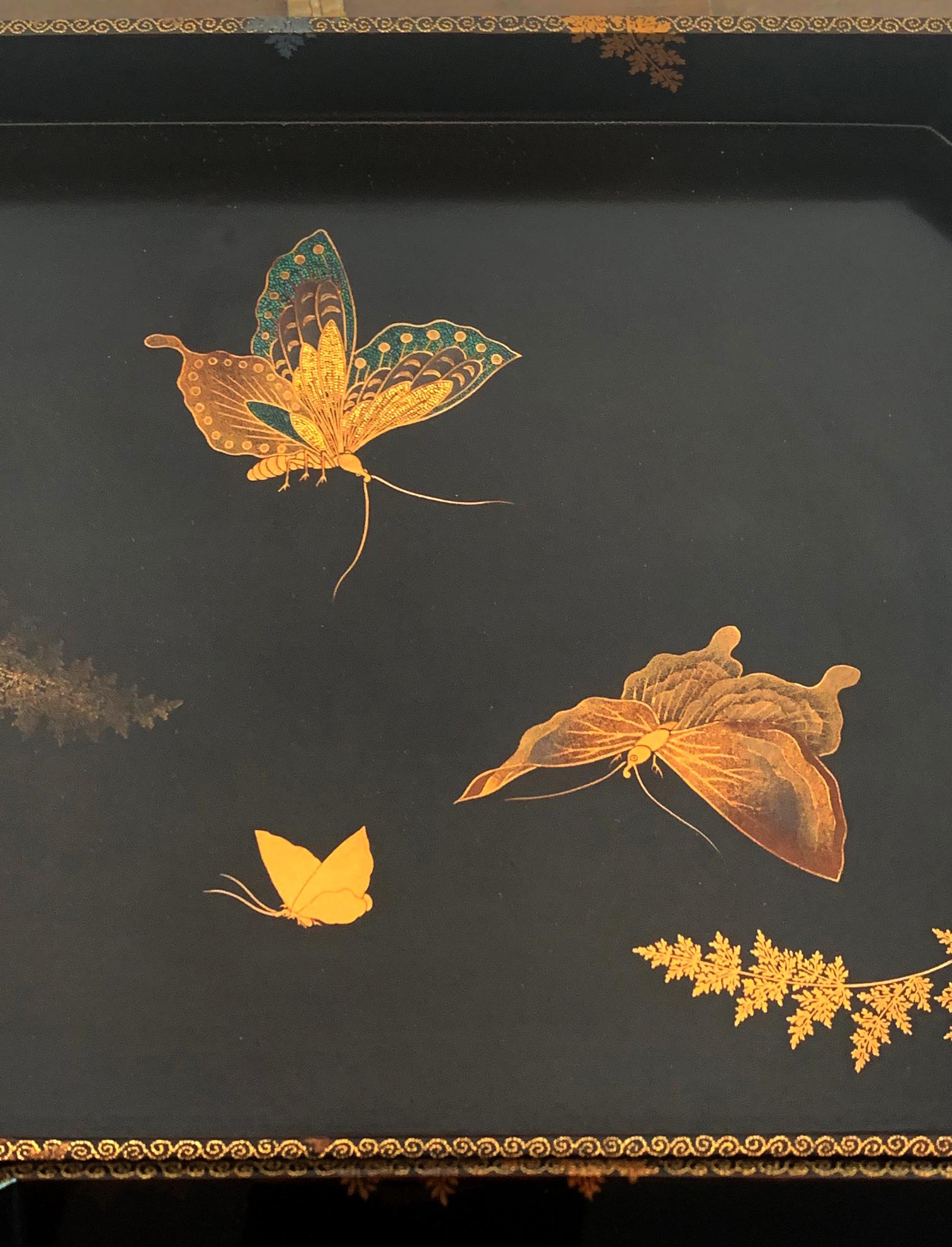 Set of Two Antique Japanese Lacquer Trays Edo Period at 1stDibs ...